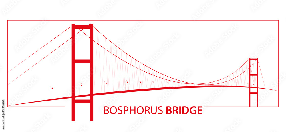 Bosphorus Bridge. One of the famouse symbol of Istanbul and Turkey ...