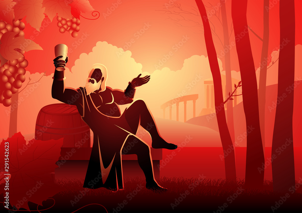 Greek Gods and Goddess Dionysus Stock Vector | Adobe Stock