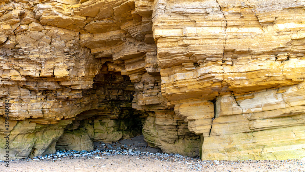 Limestone Rock, Cliff Face structure showing interesting, intricate ...