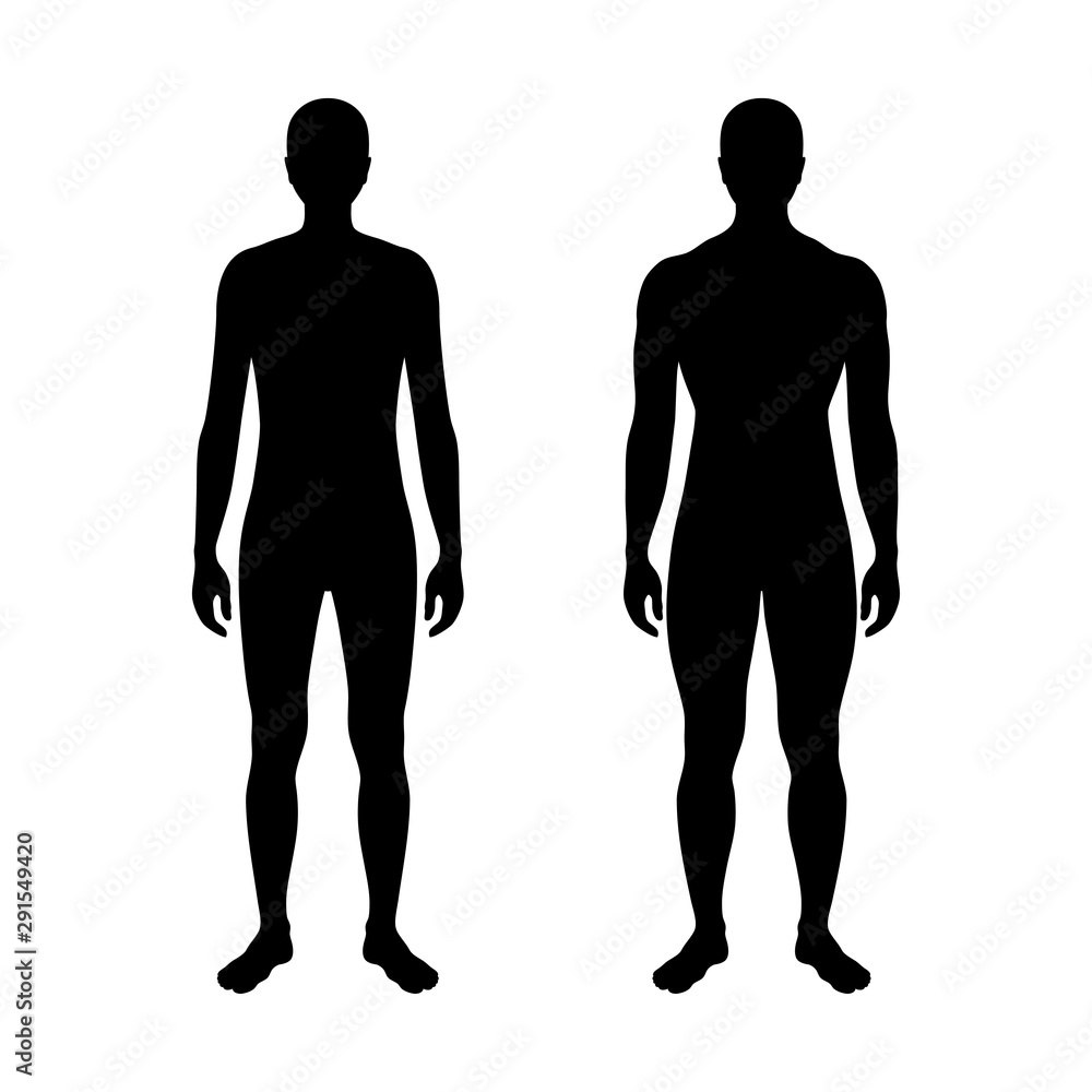 Vector man silhouette Stock Vector | Adobe Stock