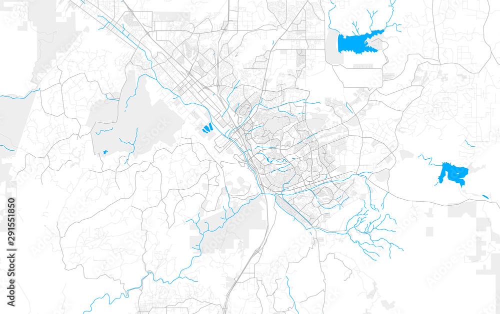 Rich detailed vector map of Temecula, California, USA Stock Vector ...