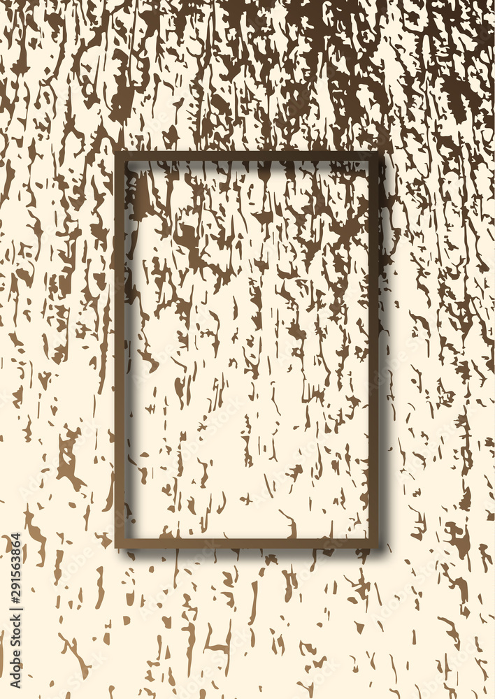 Abstract grunge wood texture, rectangular frame. Template for your ...