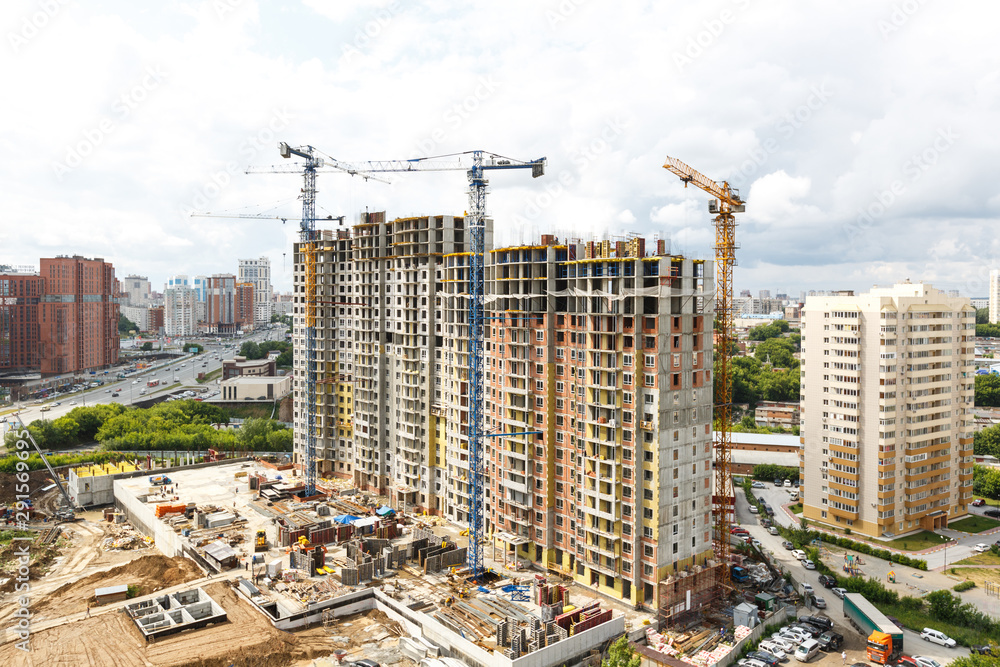 high-rise building under construction..construction site..construction ...