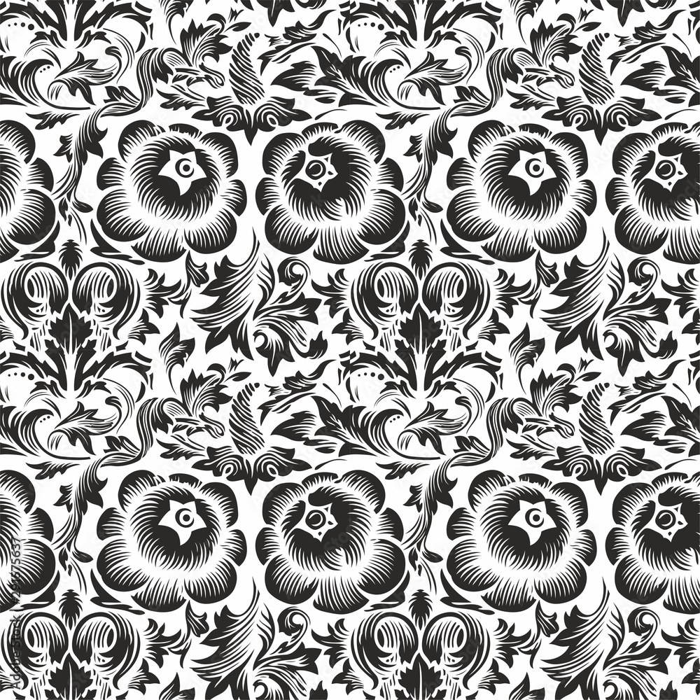 Seamless Old Russian pattern. Use as tiled pattern, background ...