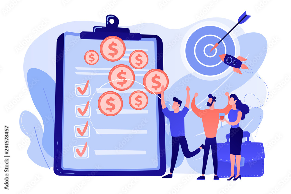 Successful business deal celebrating. Contract profitable agreement ...