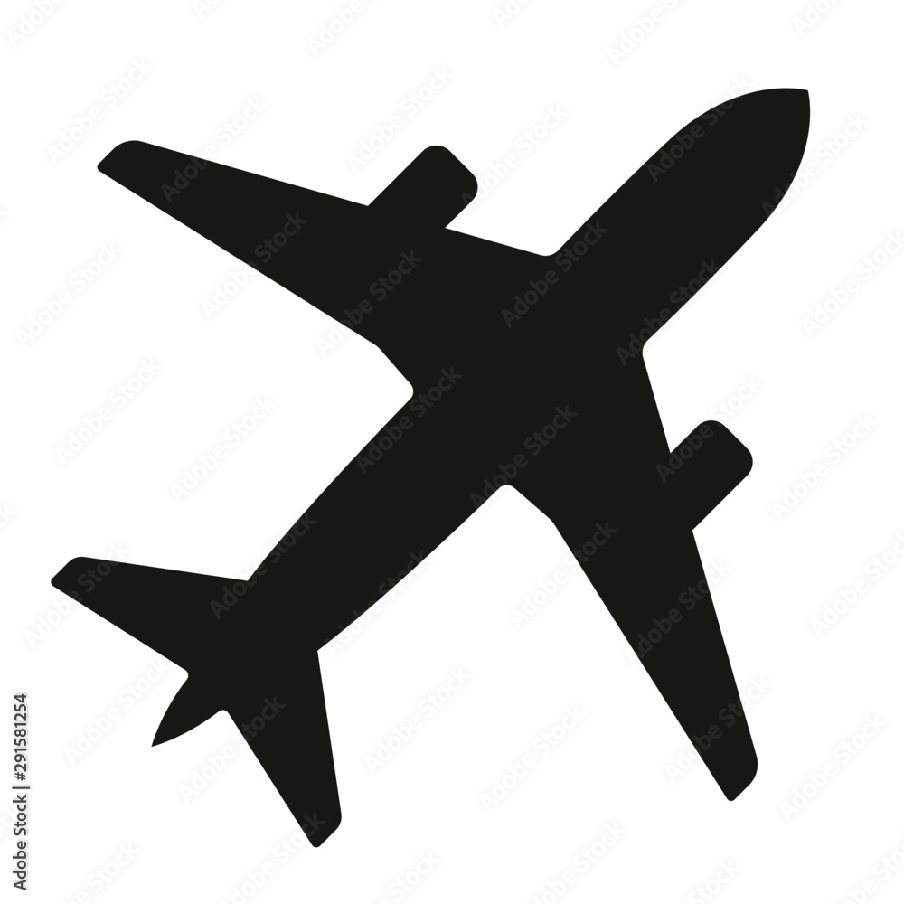 Simple vector illustration of a plane Stock Vector | Adobe Stock