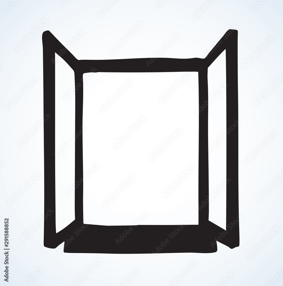 Open window. Vector drawing Stock Vector | Adobe Stock