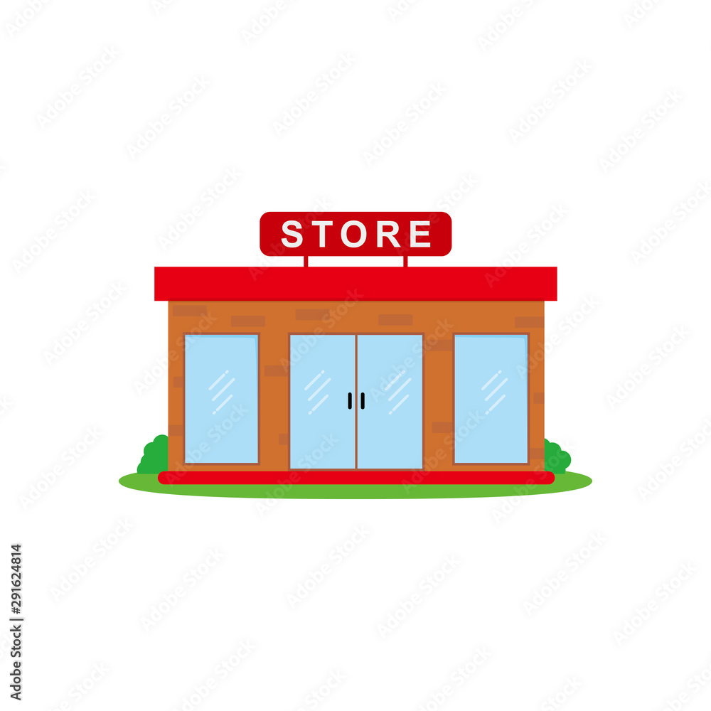 Store building vector illustration isolated on white background Stock ...