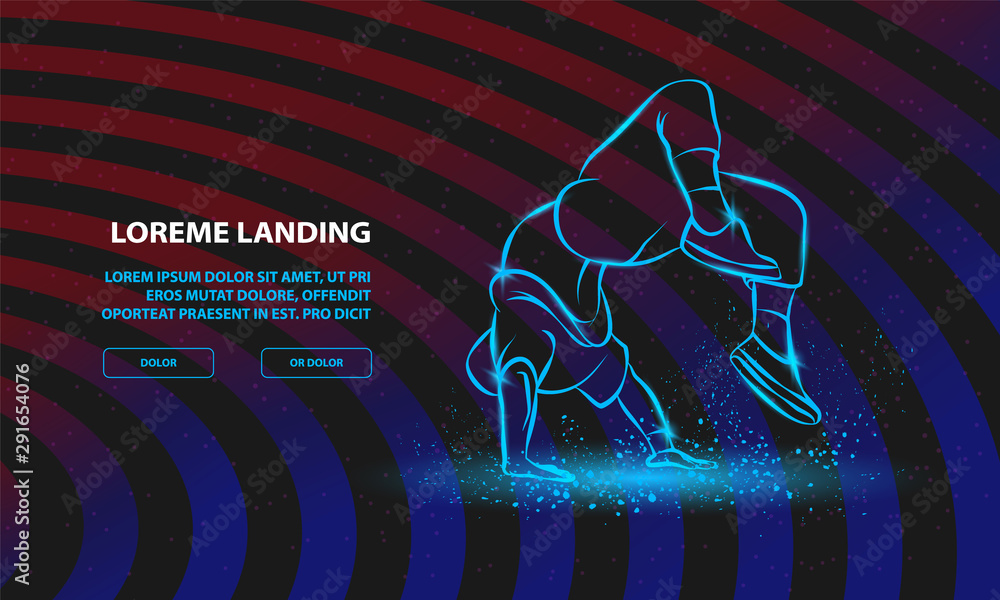 Breakdancer doing a back flip. The man is dancing hip hop style. Vector ...