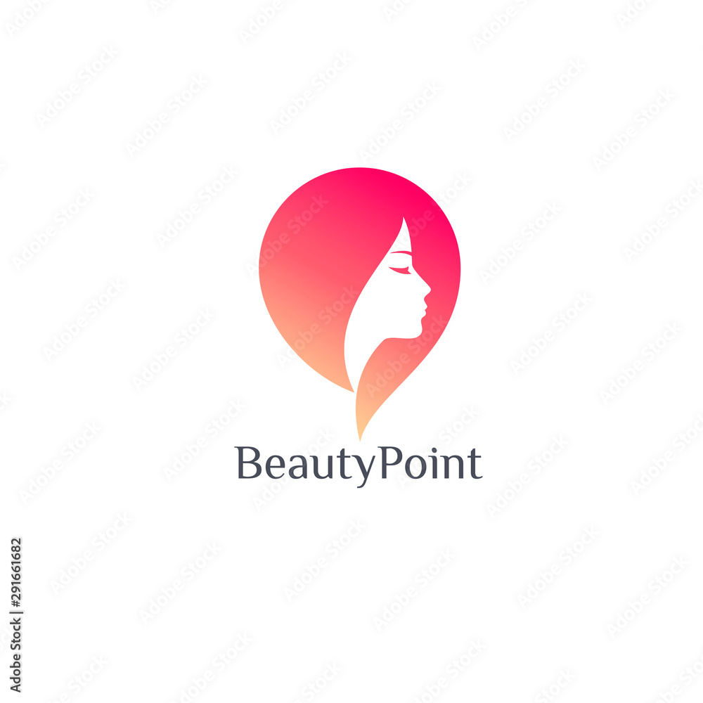 Beauty vector logo design template. Beauty point icon. Stock Vector ...