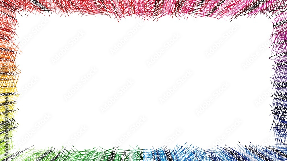 Rainbow border for keynote or powerpoint Stock Illustration | Adobe Stock