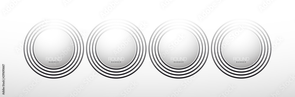4 components chart make up something. Modern business circle ...