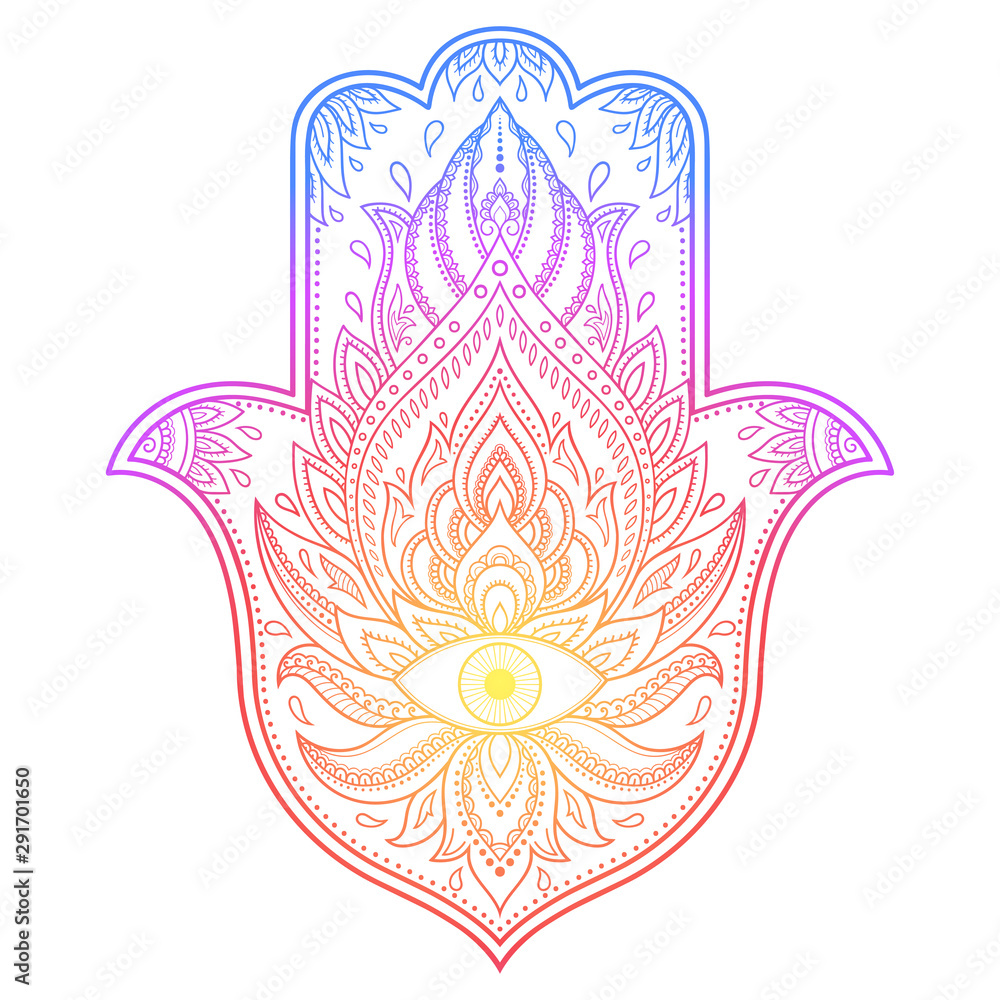 Flower Hamsa Design