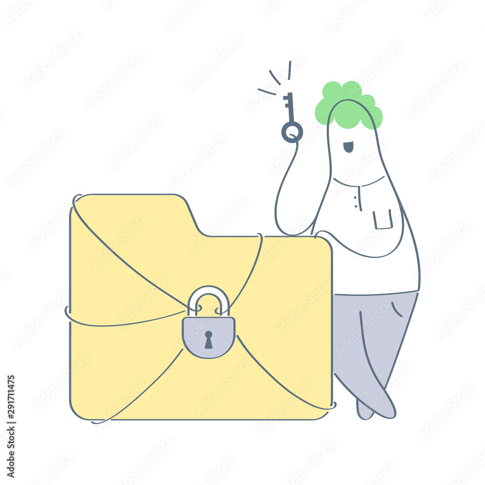 Data secure and protection. Software access data as confidential ...