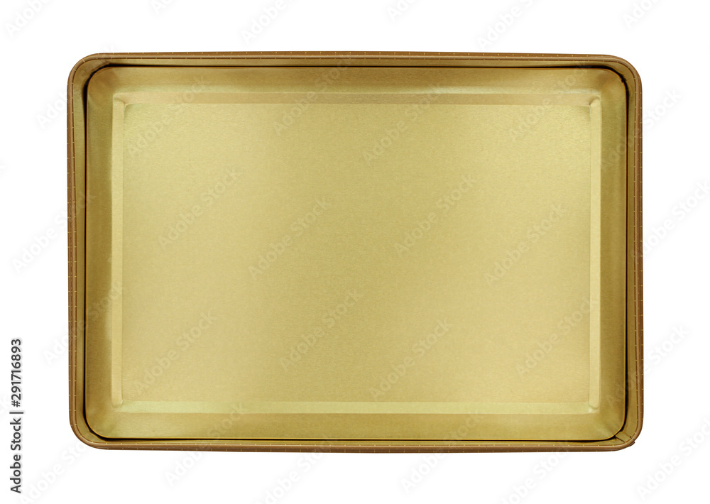 Metal box top view (with clipping path) isolated on white background ...