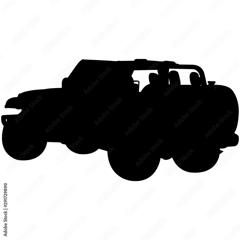 Jeep Silhouette Vector Stock Vector | Adobe Stock