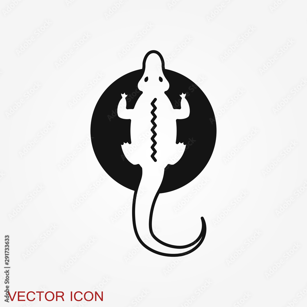 Crocodile icon. zoo animal flat design. vector symbol Stock Vector ...