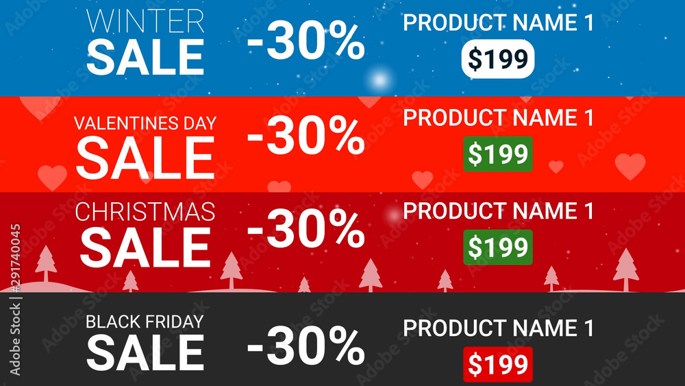 Season Sale Lower Third Stock Template | Adobe Stock