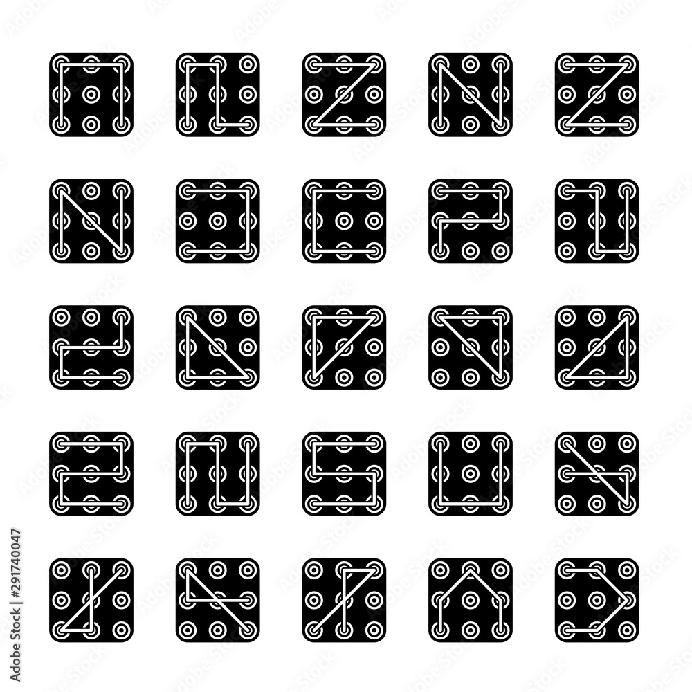 Lock screen icon conceptual design illustration vector,Lock screen icon ...