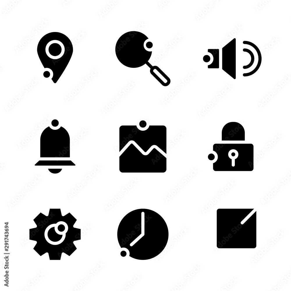 User interface icon including location, pin, direction, map, find ...