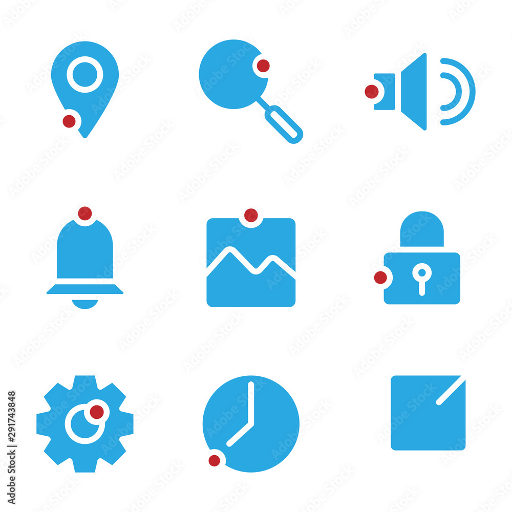 User interface icon including location, pin, direction, map, find ...