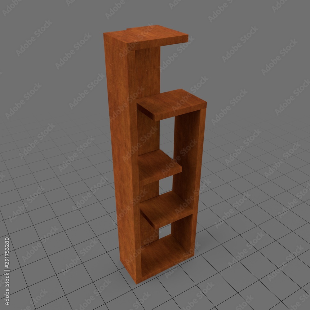 Modern bookshelf Stock 3D asset | Adobe Stock