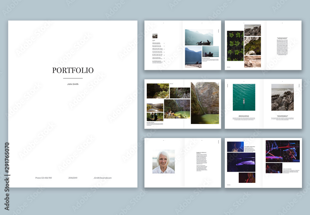 Minimal Portfolio Layout Stock Template | Adobe Stock