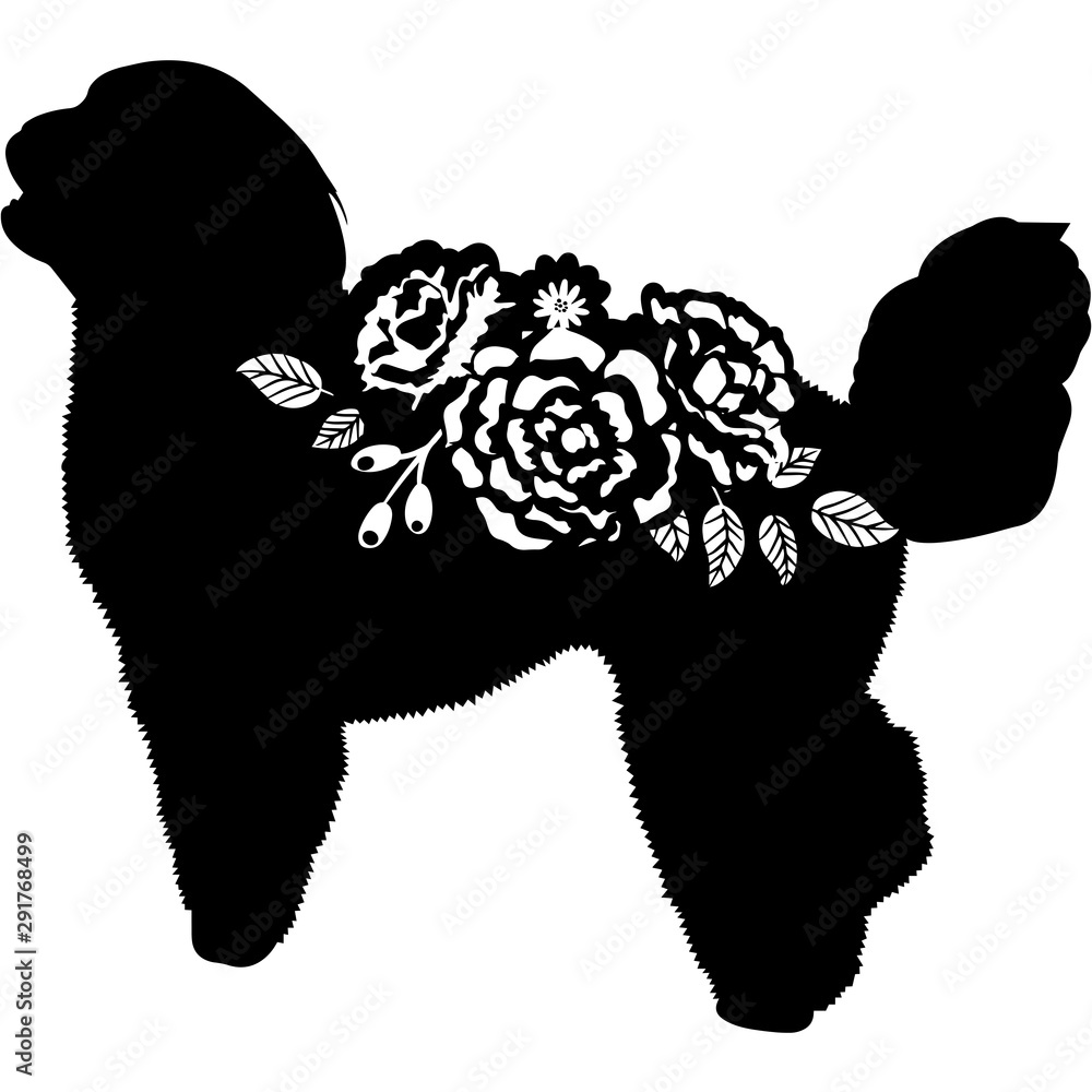 Maltese Dog Silhouette Vector Stock Vector | Adobe Stock