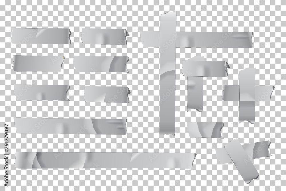 Adhesive or masking tape pieces set. Vector torn masking and adhesive ...