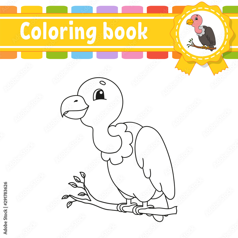 Coloring book for kids. Cheerful character. Vector illustration. Cute ...