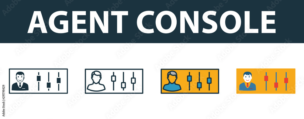 Agent Console icon set. Premium symbol in different styles from ...