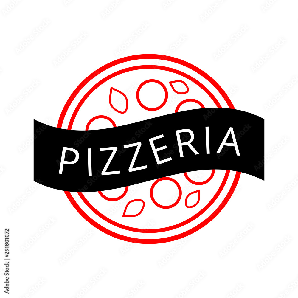 Red Pizza Restaurant Logos