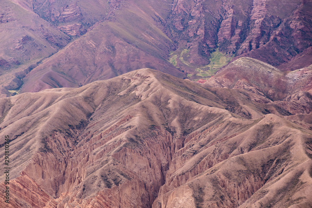 Textura de montaña con relieve. Cerro de los catorce colores, el ...