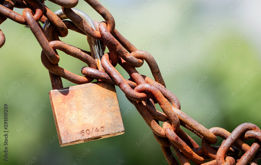 Old Padlock And Chain