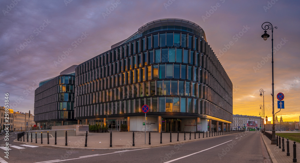Warsaw, Poland-November 2018: Modern architecture. Modern office ...