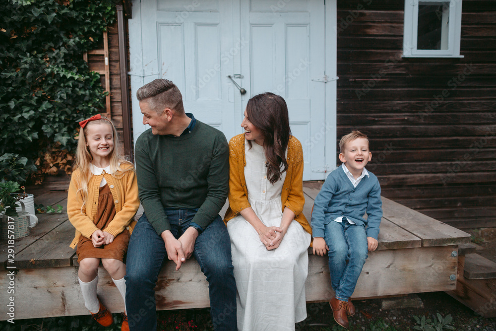 Family fun outside Stock Photo | Adobe Stock
