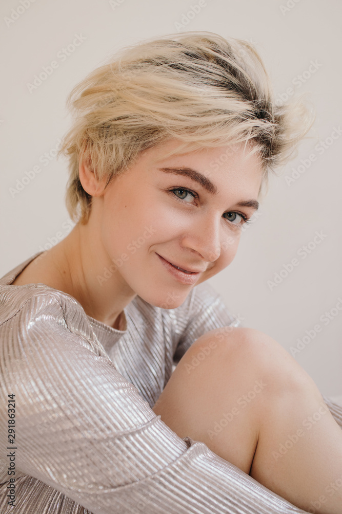 Stylish model looking at camera Stock Photo | Adobe Stock