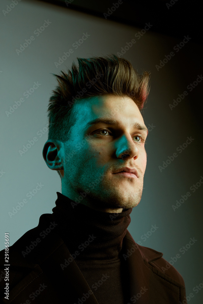 Colorful studio portrait. Stock Photo | Adobe Stock