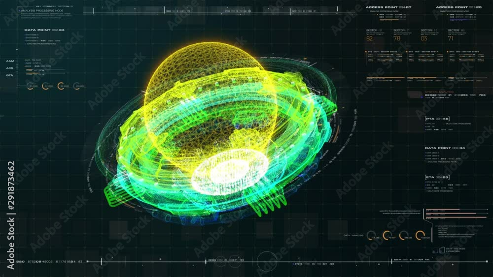 Futuristic user interface head up display Holographic electromagnetic ...