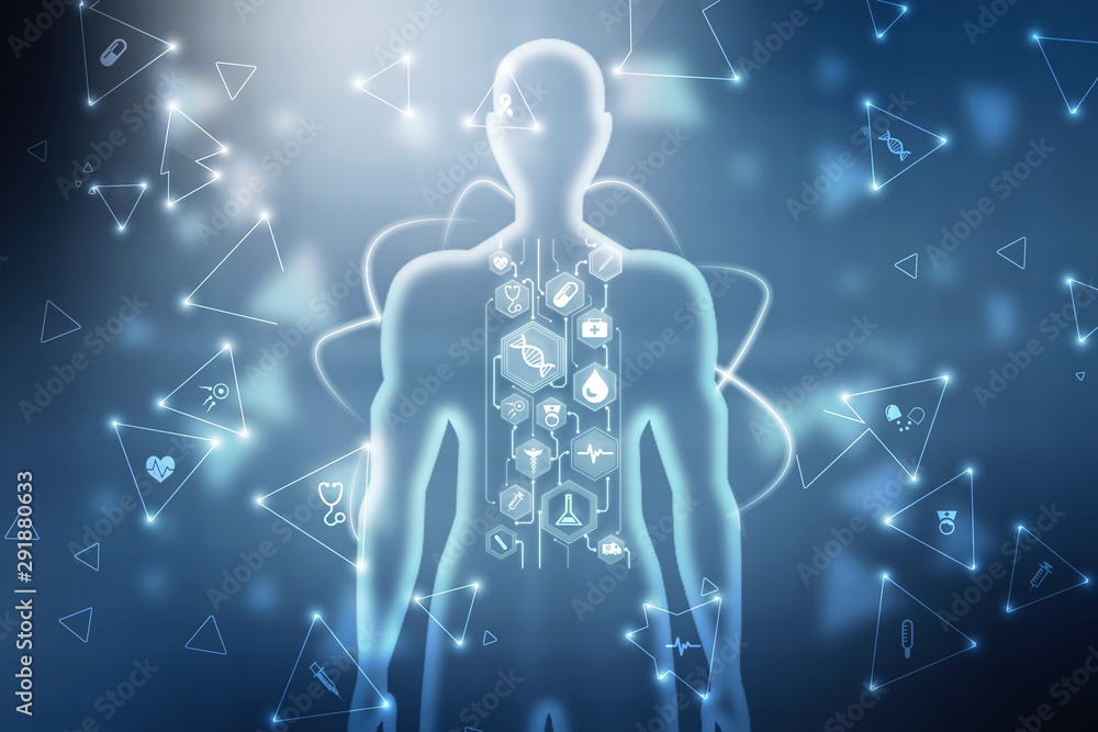 2d illustration Human Male Muscle Body Stock Illustration | Adobe Stock