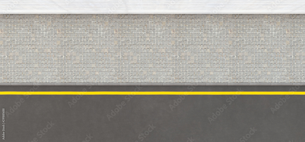 Pavement Street And Wall Backdrop Stock Illustration | Adobe Stock