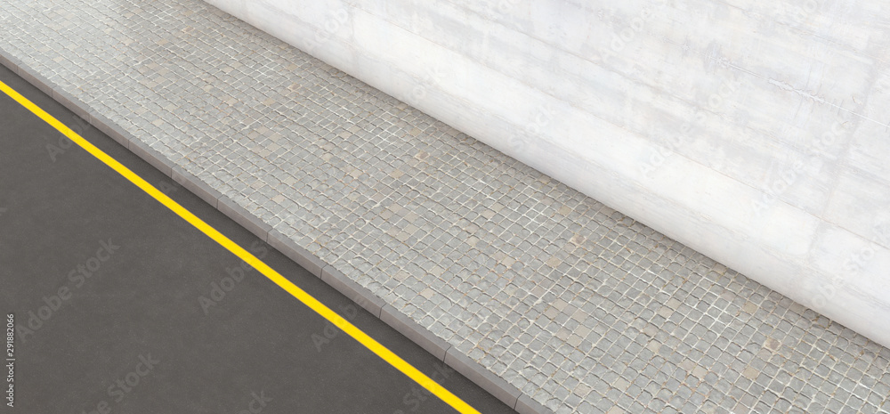 Pavement Street And Wall Backdrop Stock Illustration | Adobe Stock
