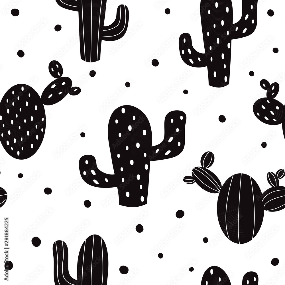 Cactus Vector Black