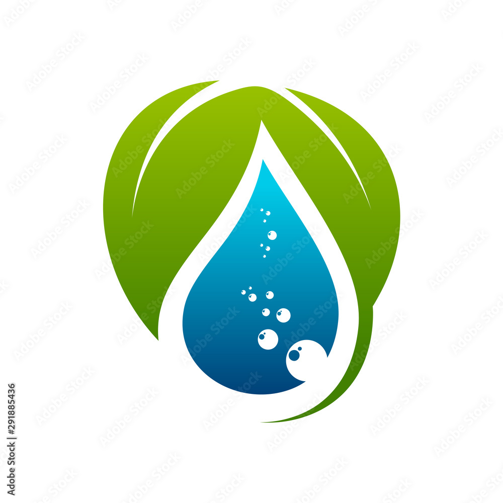Water Drop On Leaf Vector
