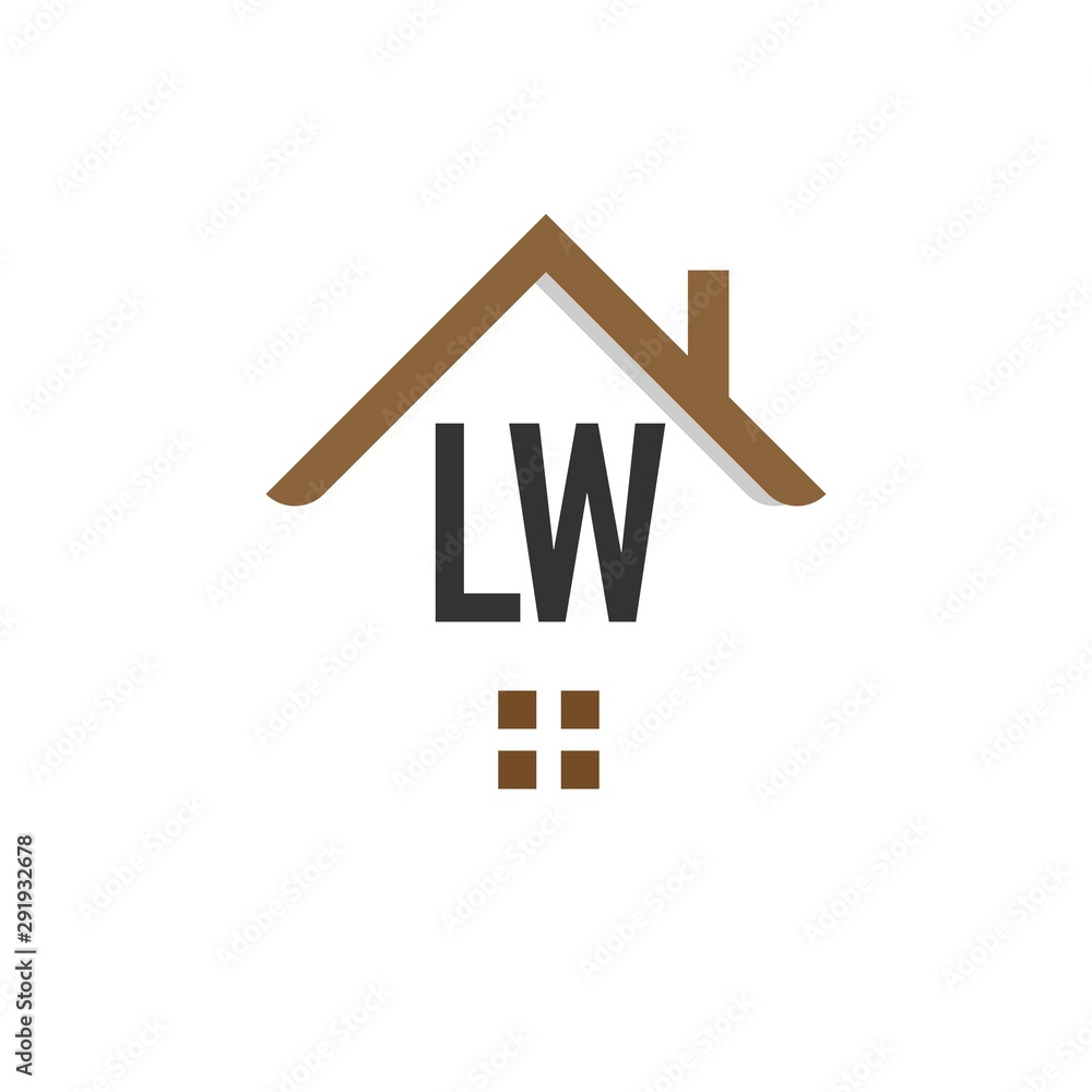 Initial Letter LW Building Logo Vector Design Template. Real Estate ...