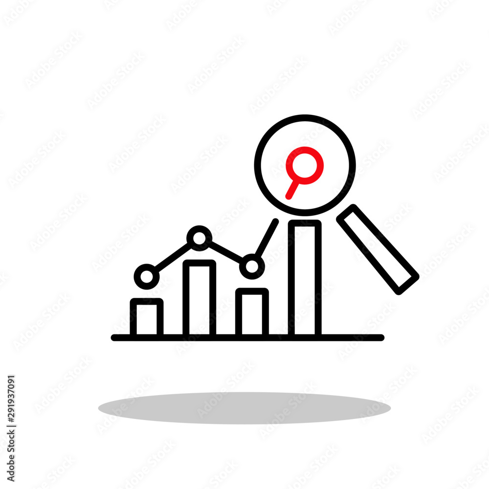 Growth icon in trendy flat style. Forecast / Planning symbol for your ...