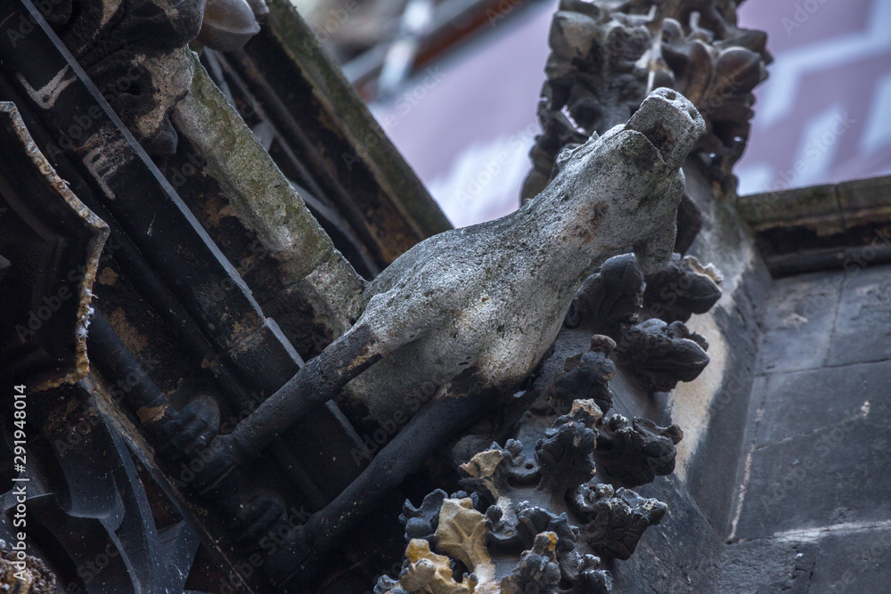 Elements of Gothic architecture. Grotesque, chimera and gargoyle ...