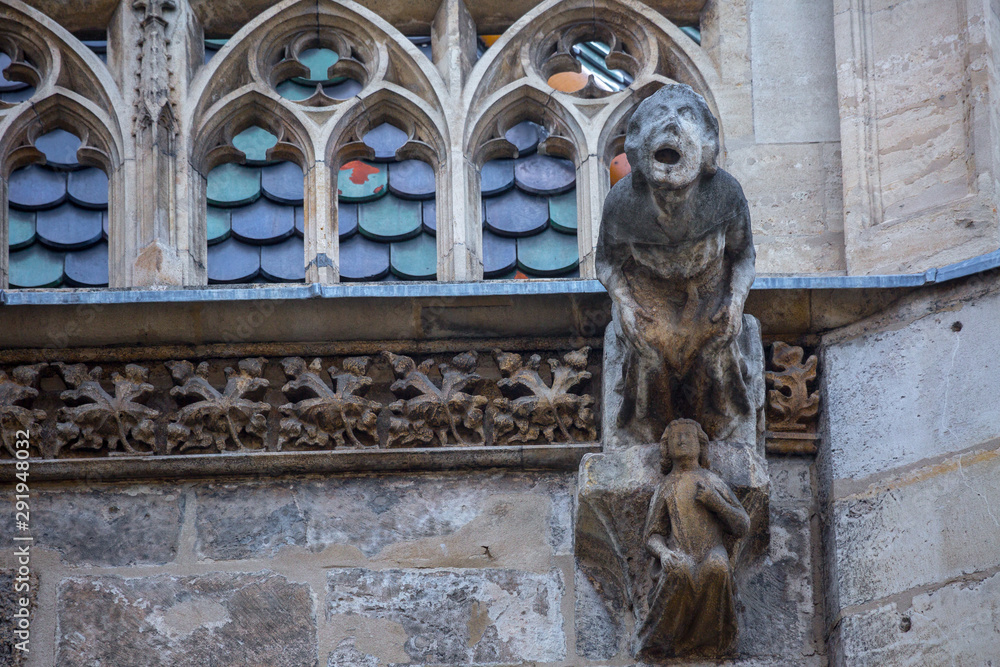 Elements of Gothic architecture. Grotesque, chimera and gargoyle ...