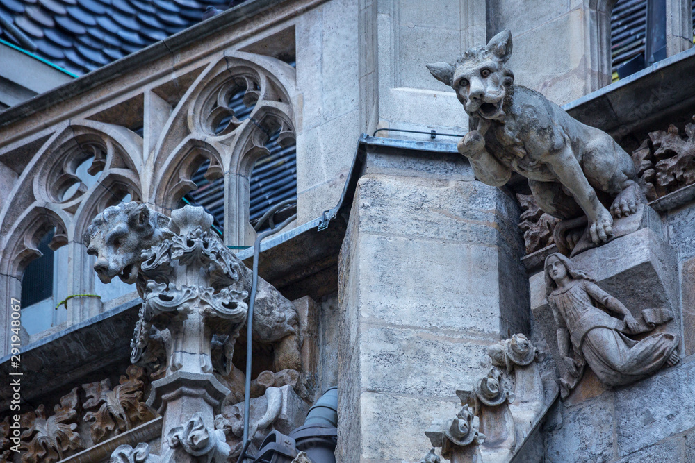 Elements of Gothic architecture. Grotesque, chimera and gargoyle ...