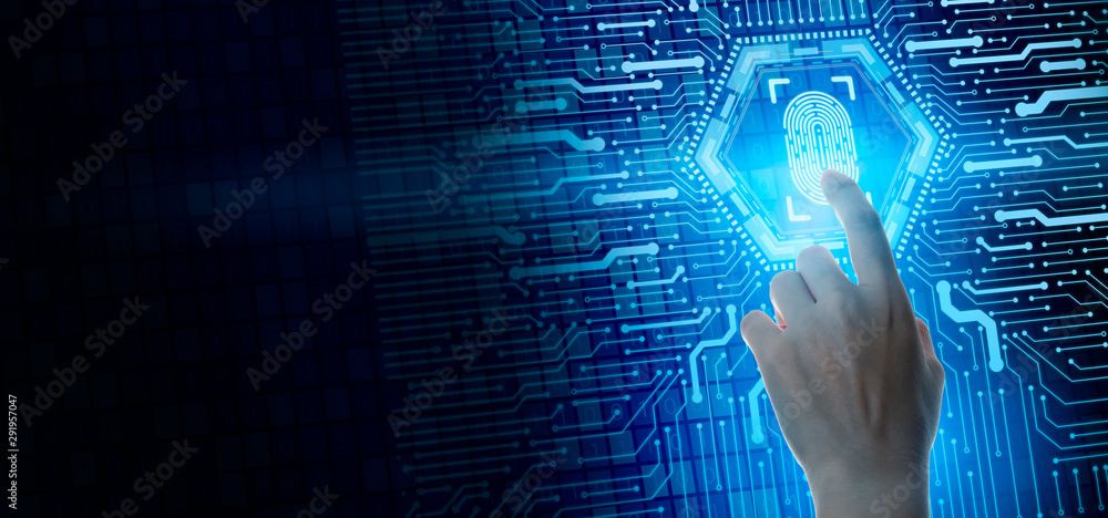 Fingerprint scan provides security access with biometrics ...